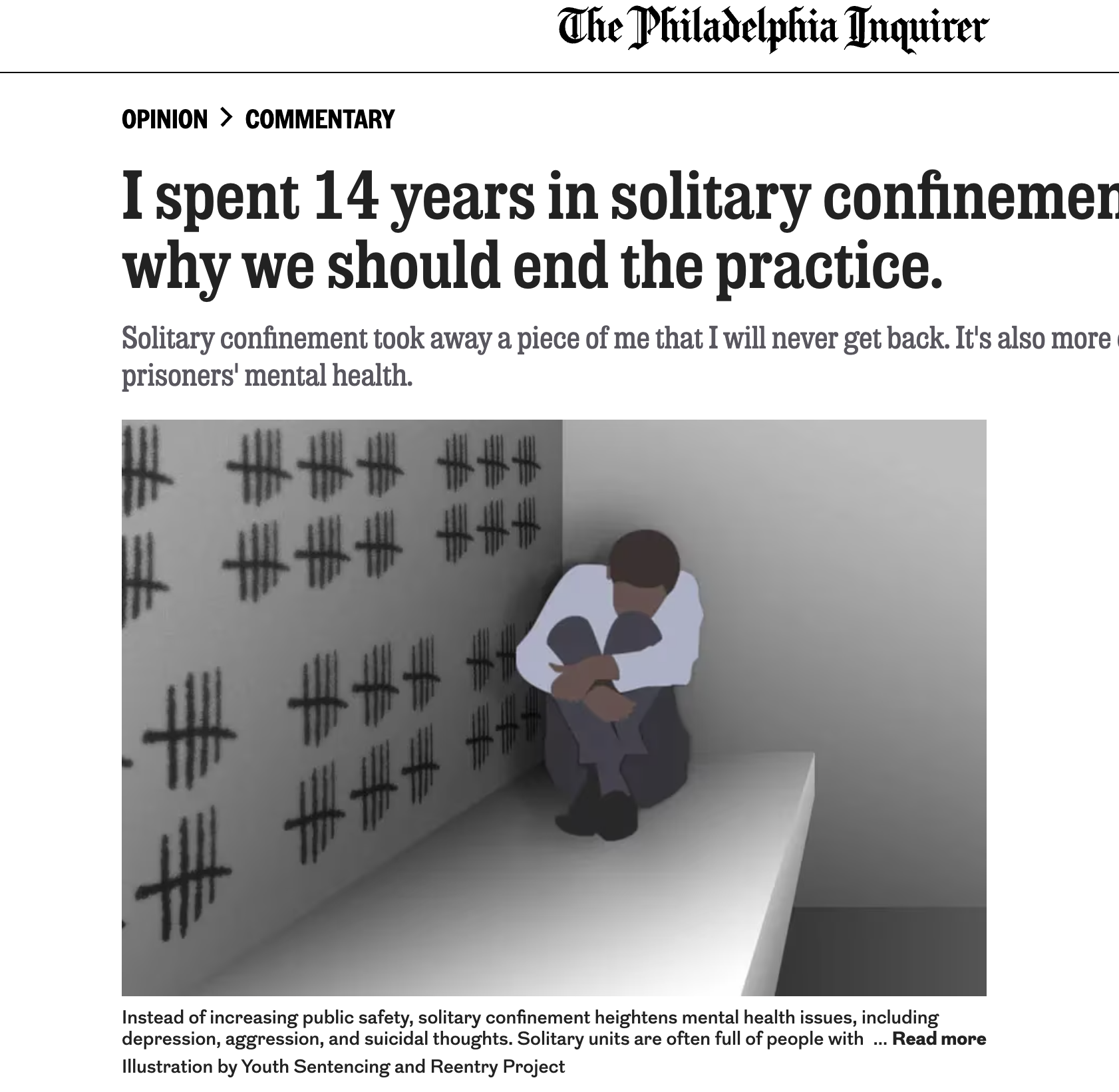 I spent 14 years in solitary confinement. Here’s why we should end the practice. - Abolitionist ...