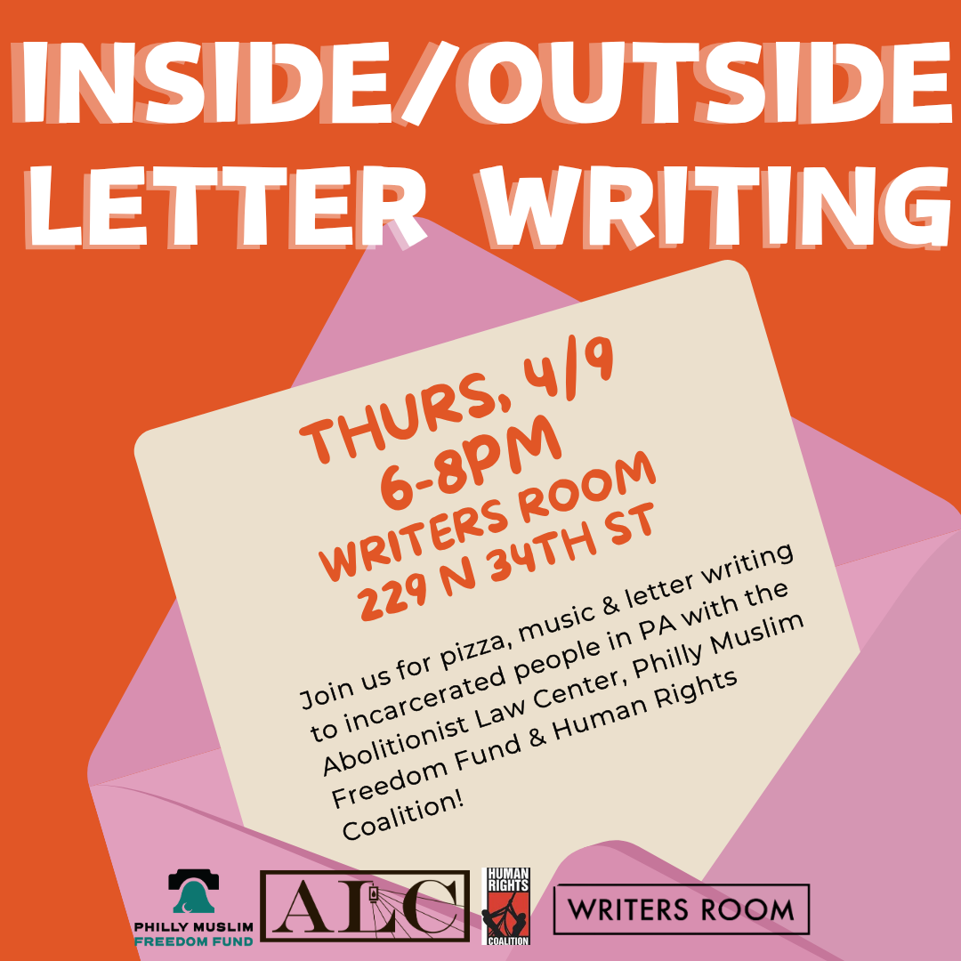 Apr. 9: Inside/Outside Letter-Writing Night